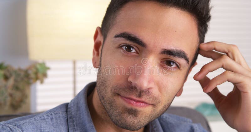 Attractive Young Hispanic Man Smiling at Camera Stock Photo - Image of ...