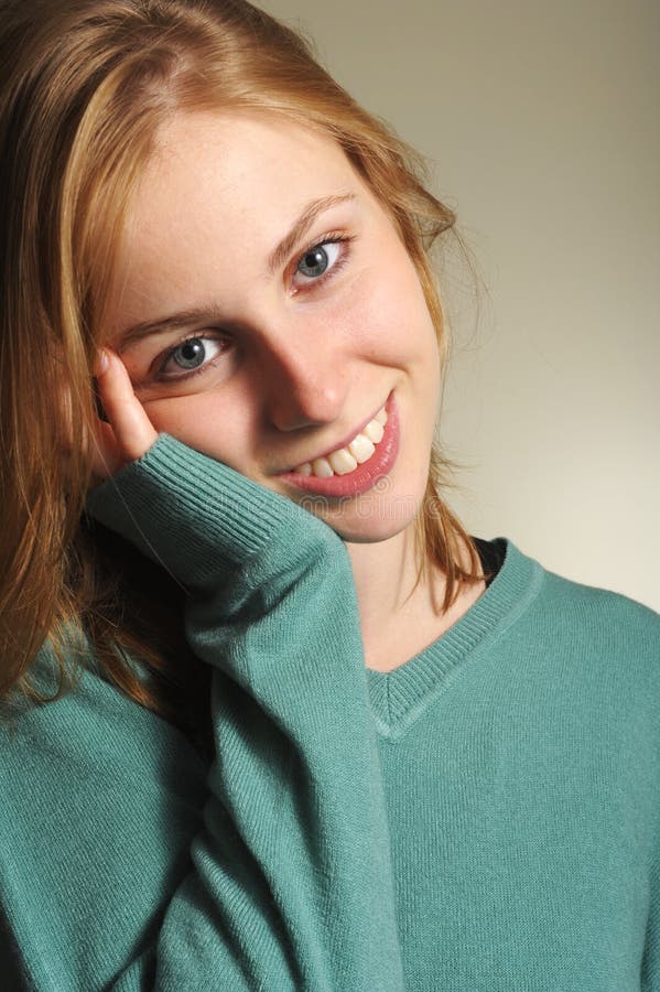 Fun Portrait of Attractive Young Woman Stock Image - Image of funny ...