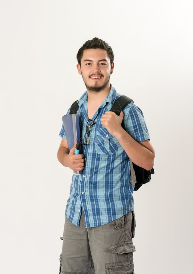 Attractive Young Male Student Stock Image - Image of student, learning ...