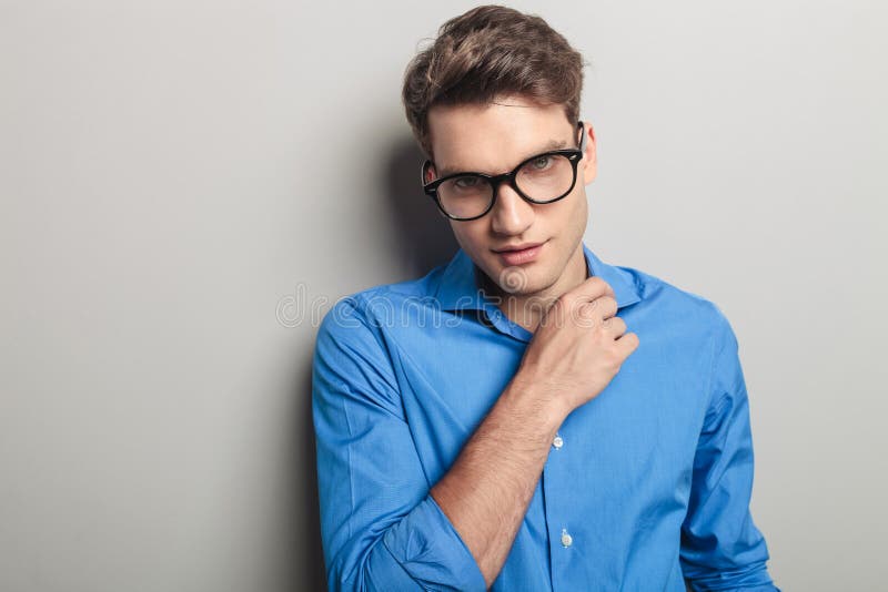 Attractive Young Man Looking at the Camera Stock Photo - Image of ...