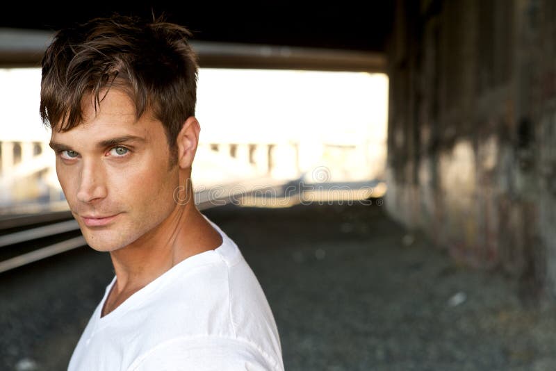 Attractive Young Man with a Smirk Stock Image - Image of good, male ...