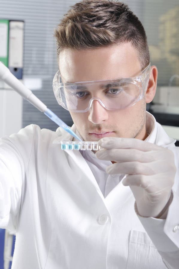 Attractive Young PhD Student Scientist in Laboratory Stock Photo ...