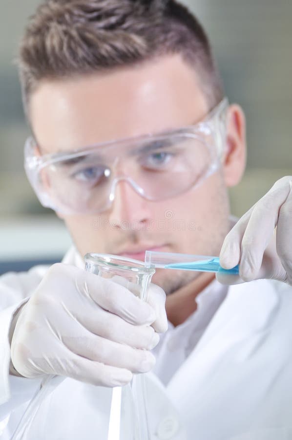 Attractive Young PhD Student Scientist in Laboratory Stock Image ...