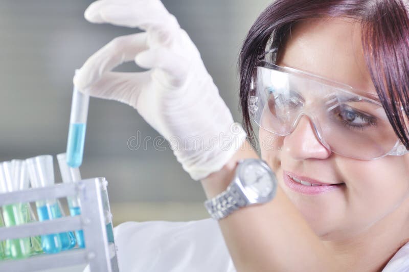 Attractive Young PhD Student Scientist in Laboratory Stock Photo ...