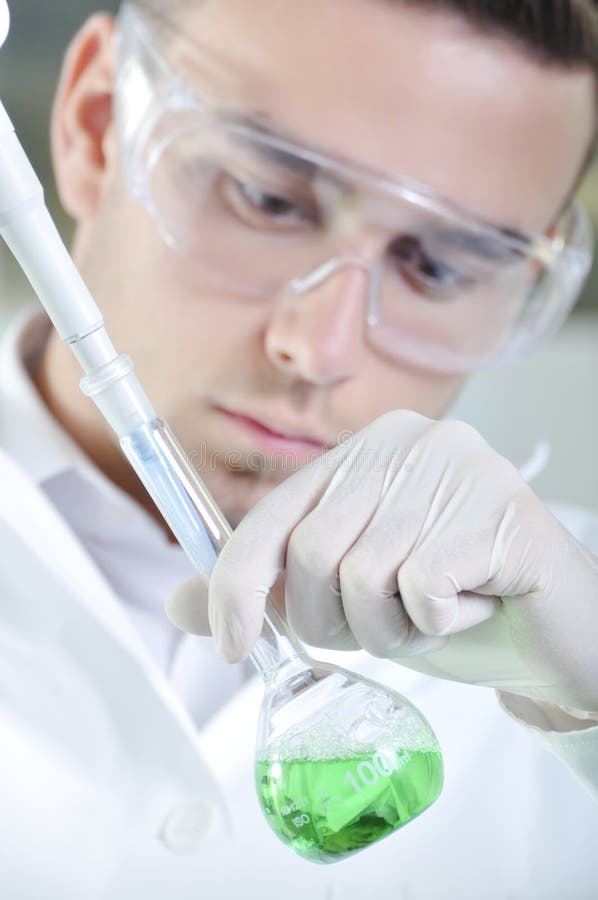 Attractive Young PhD Student Scientist in Laboratory Stock Image ...