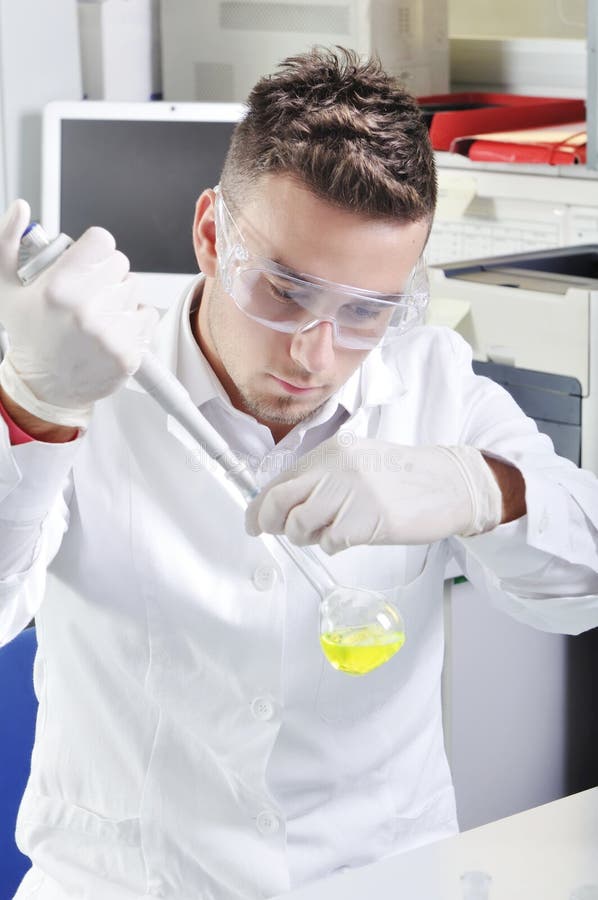Attractive Young PhD Student Scientist in Laboratory Stock Photo ...