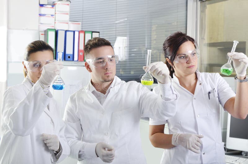Attractive Young PhD Students Scientists in the Laboratory Stock Photo ...