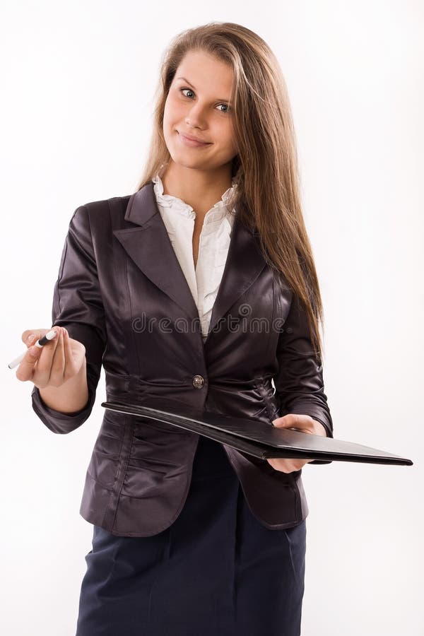 Attractive young secretary stock photo. Image of entrepreneur - 28327516