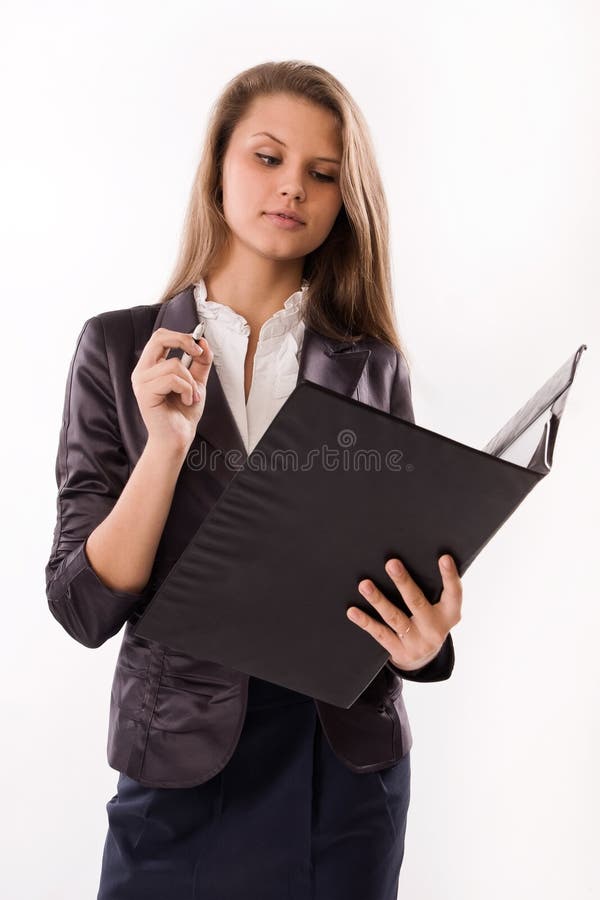 Attractive young secretary stock image. Image of attractive - 33475863
