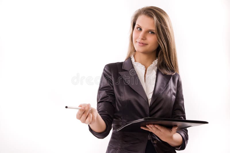 Attractive young secretary stock photo. Image of businesswoman - 33475870