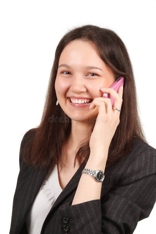 Beautiful Indian Girl Calling on Mobile Phone Stock Photo - Image of ...