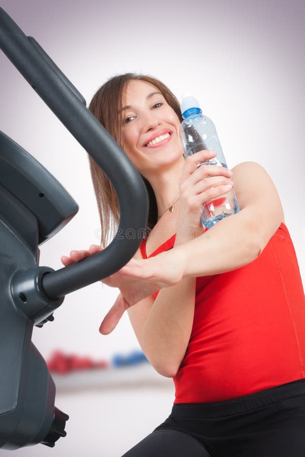 Attractive Young Woman Doing Cardio Workout Stock Image - Image of ...