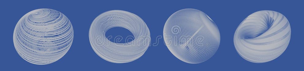 Attractor Aizawa Mathematical Model Set Stock Illustration ...