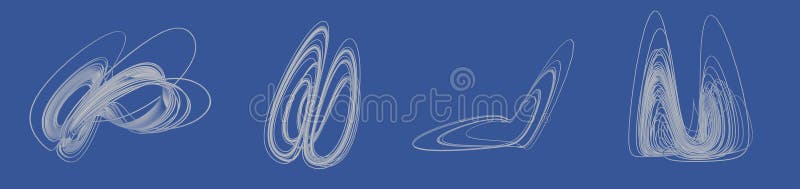 Attractor Bouali Mathematical Model Set Stock Illustration ...