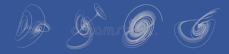 Attractor Chen Lee Mathematical Model Set Stock Illustration ...