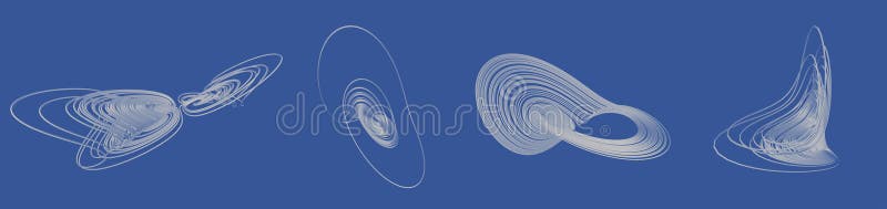 Attractor Liu Chen Mathematical Model Set Stock Illustration ...