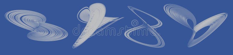 Attractor Rucklidge Mathematical Model Set Stock Illustration ...