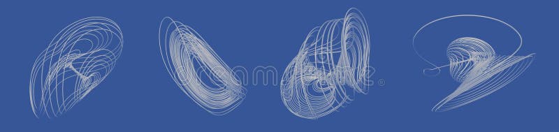 Attractor TSUCS1 Mathematical Model Set Stock Illustration ...