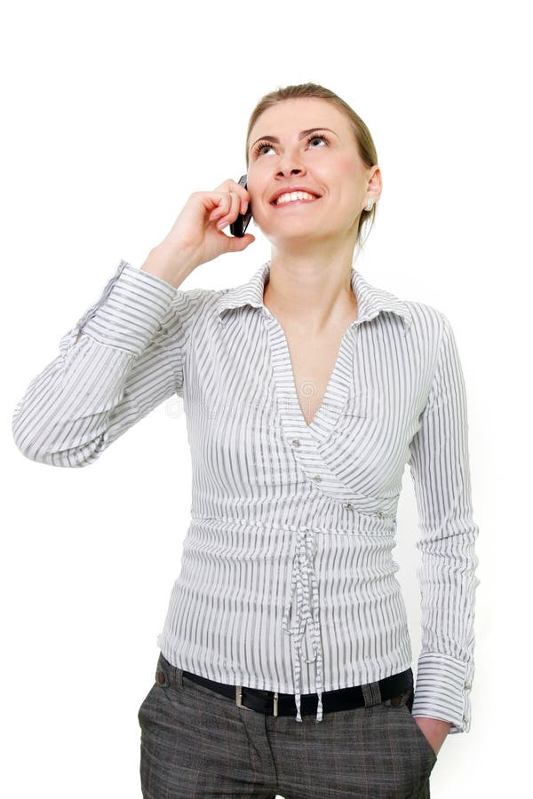 Tochter Und Mutter Spricht über Handys Stockfoto - Bild von glück ...