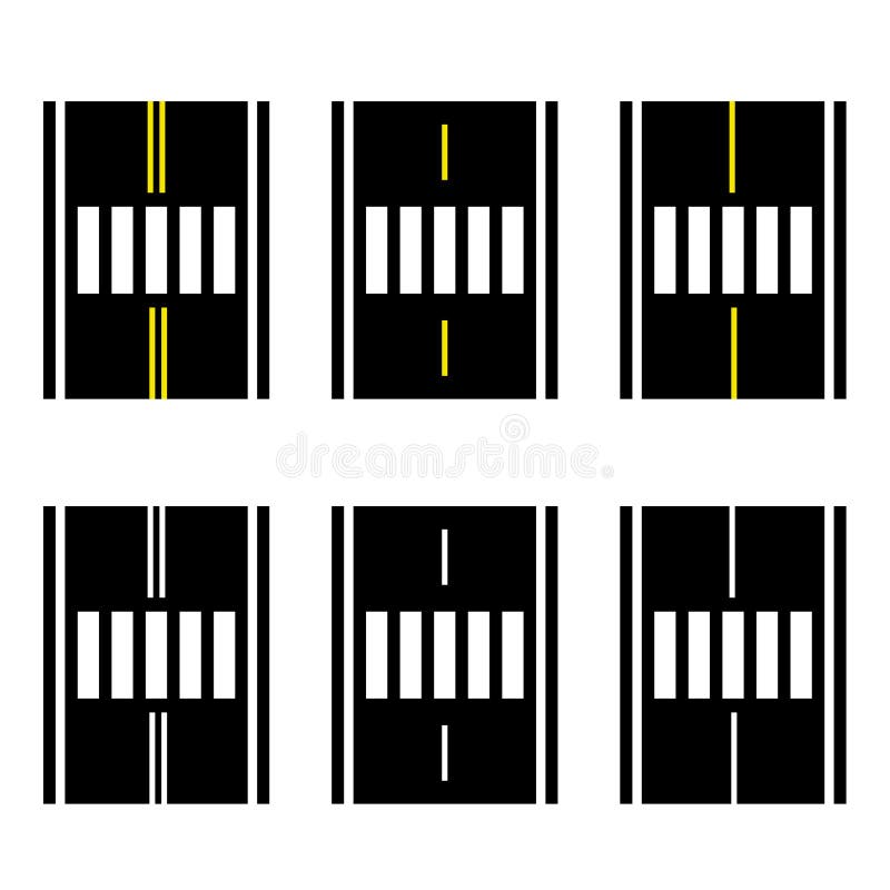 Attraversamento Sul Simbolo Semplice Della Strada Illustrazione ...