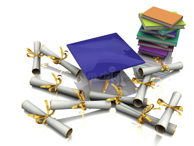 Attributes bachelor stock illustration. Illustration of graduate - 9545672