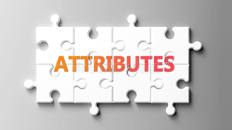 Attributes Complex Like a Puzzle - Pictured As Word Attributes on a ...