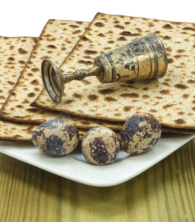 Attributes of Jewish Passover Seder Celebration Stock Photo - Image of ...