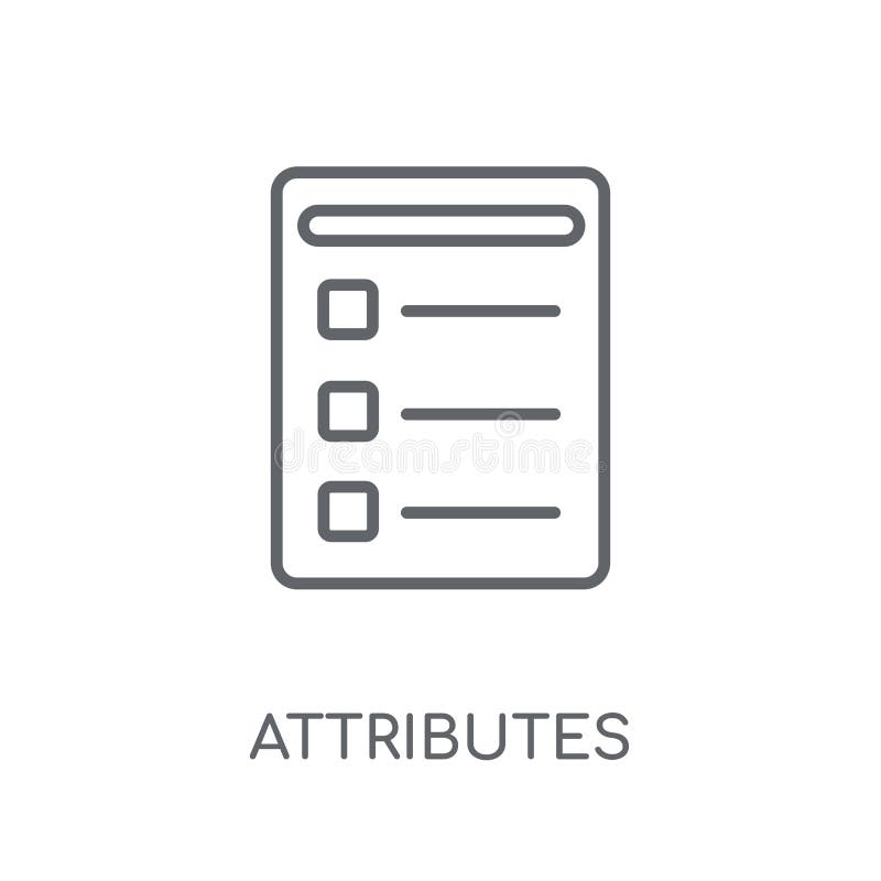Attributes Linear Icon. Modern Outline Attributes Logo Concept O Stock ...