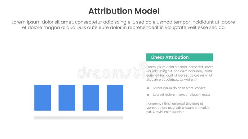 Attribution Model Infographic Template Banner with Linear Click or ...