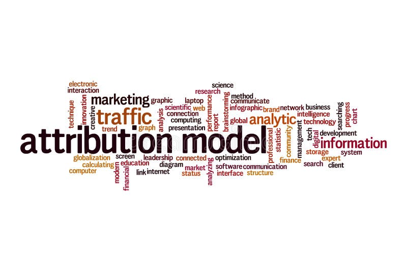 Attribution Model Word Cloud Concept Stock Illustration - Illustration ...