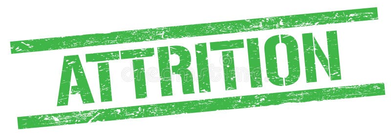 ATTRITION Text on Green Grungy Rectangle Stamp Stock Illustration ...