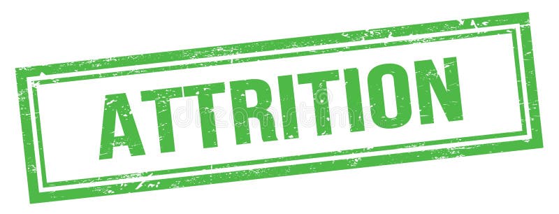 ATTRITION Text on Green Grungy Vintage Stamp Stock Illustration ...