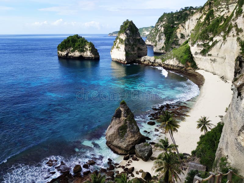 The Atuh Beach, Nusa Penida Island Stock Photo - Image of cliffs ...