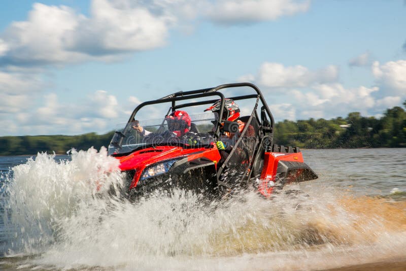 ATV in action, having fun stock image. Image of white - 43282983