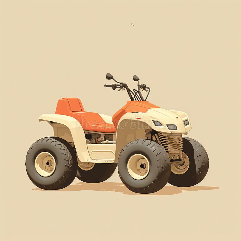 Atv with Beige Background: Clean and Simple Designs in the Style of ...