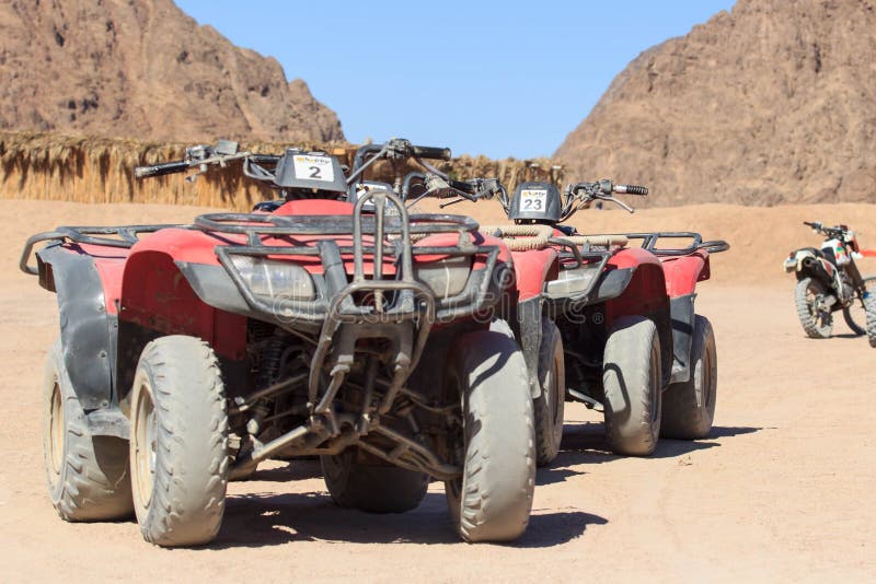 ATV Desert Egypt editorial photo. Image of vehicle, adventure - 109657156