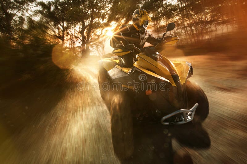 ATV Driver in an Offroad Setting Stock Photo - Image of splash ...