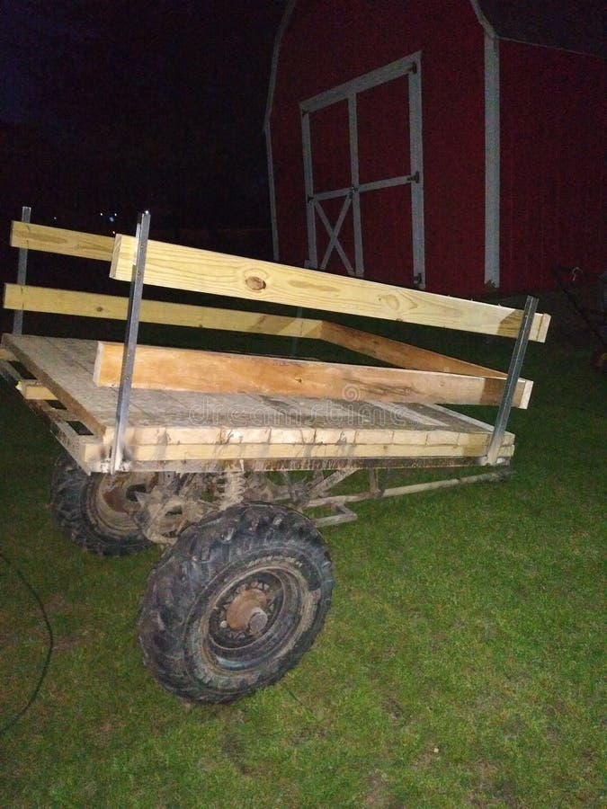 Atv Front End Turned into a Trailer Stock Photo - Image of lighting ...