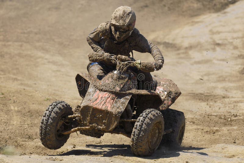 ATV Quad Racer stock photo. Image of motocross, hobby - 21212032