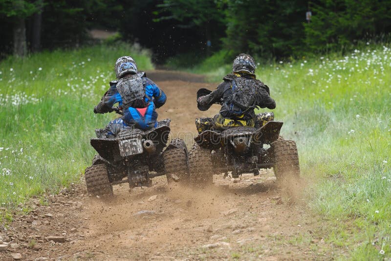 ATV Quad Racing stock photo. Image of thrill, trails - 20083568
