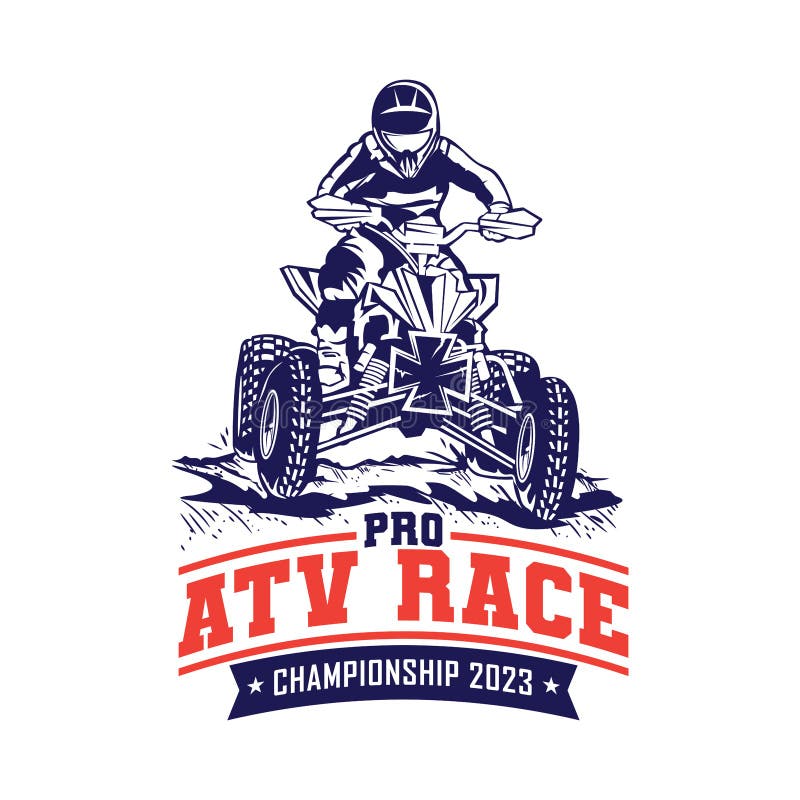 ATV Extreme Sport Racing Logo Design Stock Vector - Illustration of ...
