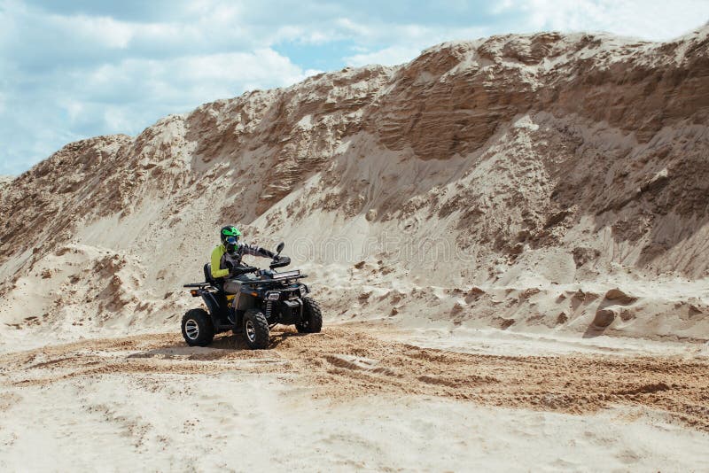 ATV Race on the Sand. Concept of Extreme and Sport Stock Photo - Image ...