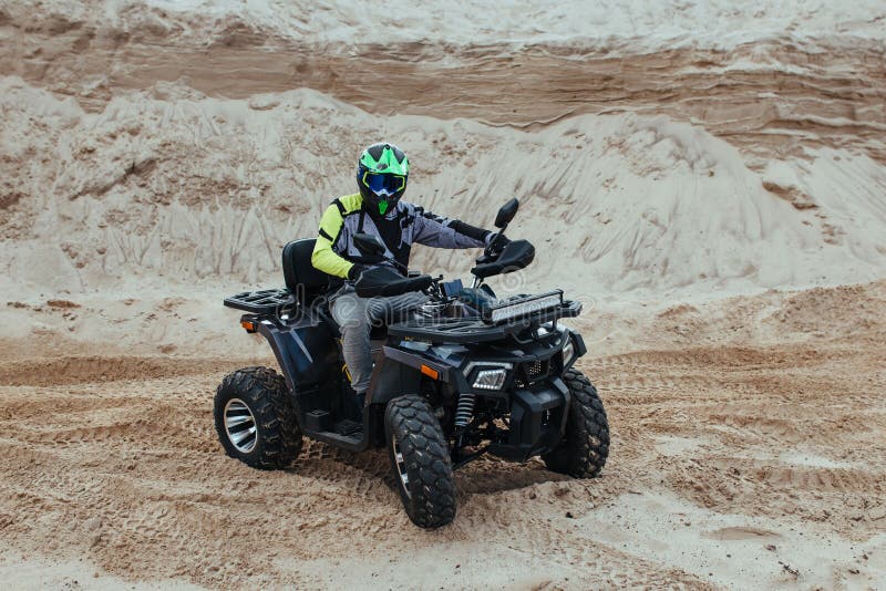 ATV Race on the Sand. Concept of Extreme and Sport Stock Photo - Image ...