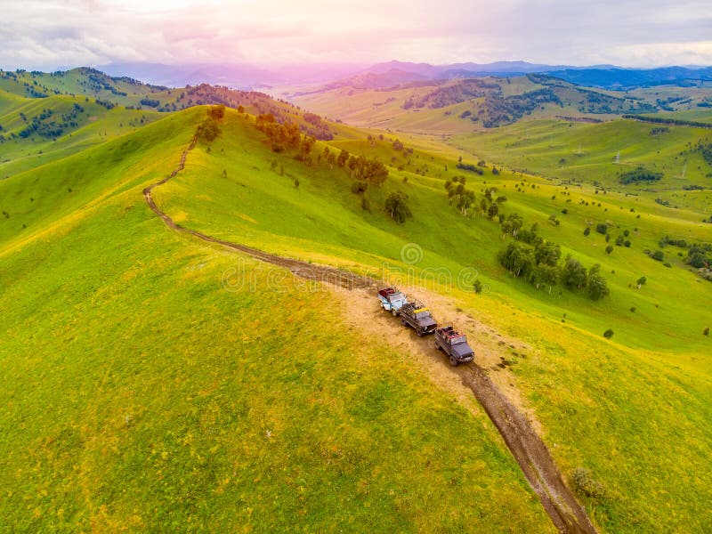 ATV Rider Rides through Forest Off-road in Summer Stock Photo - Image ...