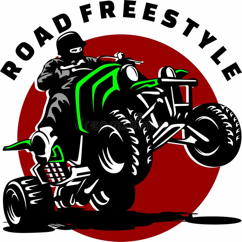 Atv Road Freestyle Design Vector Stock Vector - Illustration of dirt ...