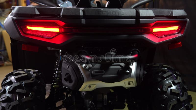 ATV on the Stand, New ATV in the Cabin, 4k Stock Footage - Video of ...