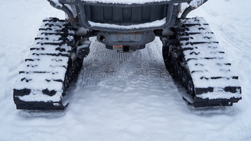 ATV with a tracked system stock image. Image of resort - 221588677