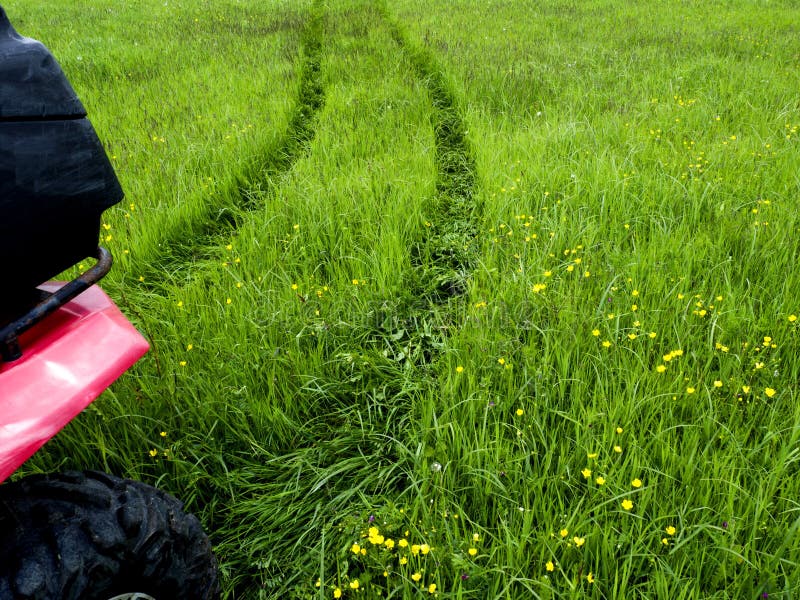 Atv tracks stock photo. Image of print, imprint, path - 72125400