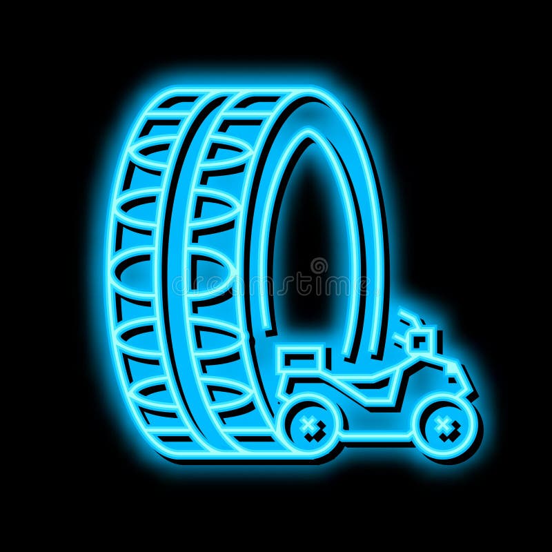 Atv Utv Tires Neon Glow Icon Illustration Stock Vector - Illustration ...