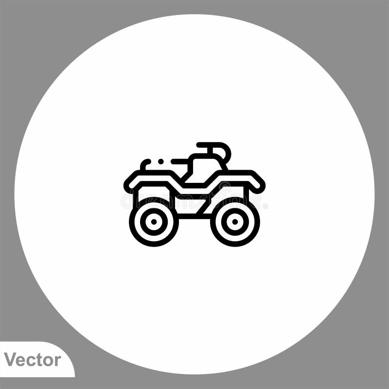 Atv Vector Icon Sign Symbol Stock Vector - Illustration of logo, engine ...